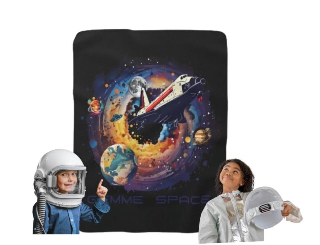 Space Shuttle Sherpa Fleece Throw Blanket, Astronomy Gift - Etsy