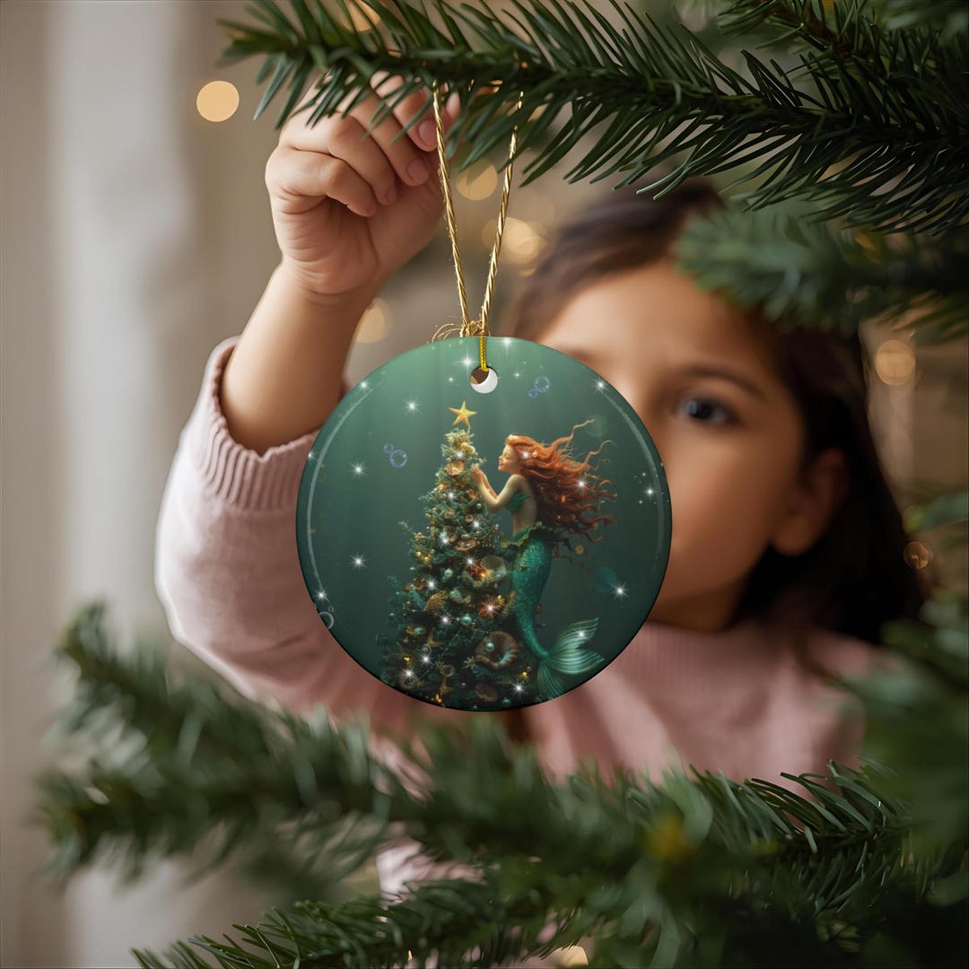 Mermaid Christmas Ornament | Under the Sea Holiday Decor | Ocean Theme ...