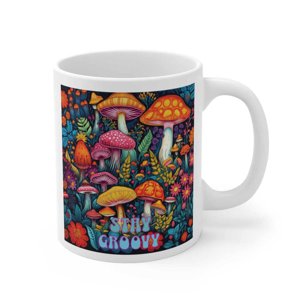 Stay Groovy Coffee Mug, 1960s Retro Coffee Cup, Gift for Her, Hippie ...
