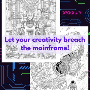 Sci-fi Adult Coloring Pages – Printable Robots, Mechs, Aliens ...