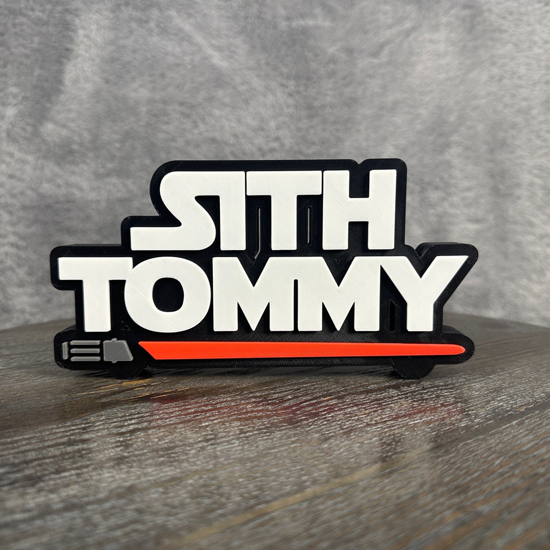 Sith 3D Printed Personalized Custom Nameplate Name Plate Sign Light ...