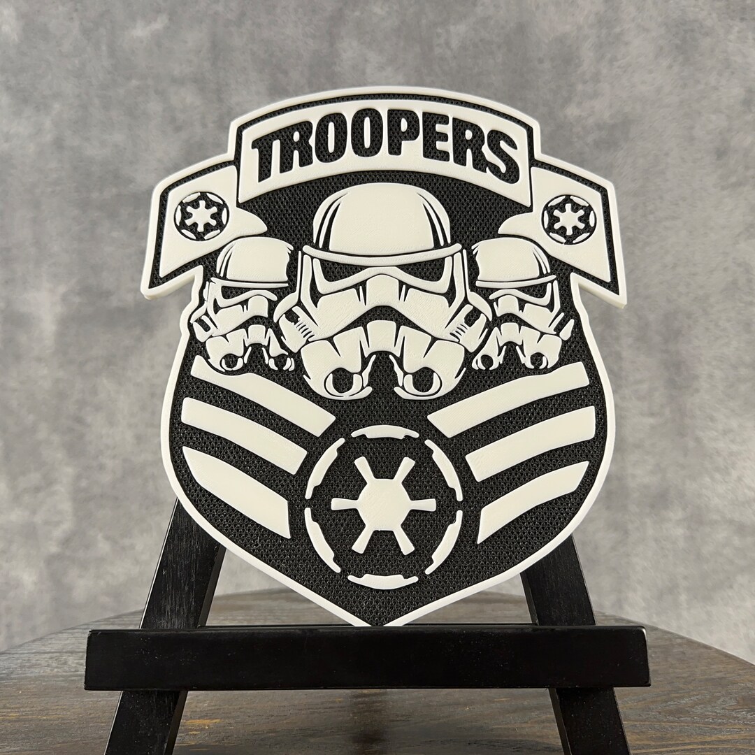 Storm Trooper Badge Wall Art 3d Print File STL and 3MF Included - Etsy