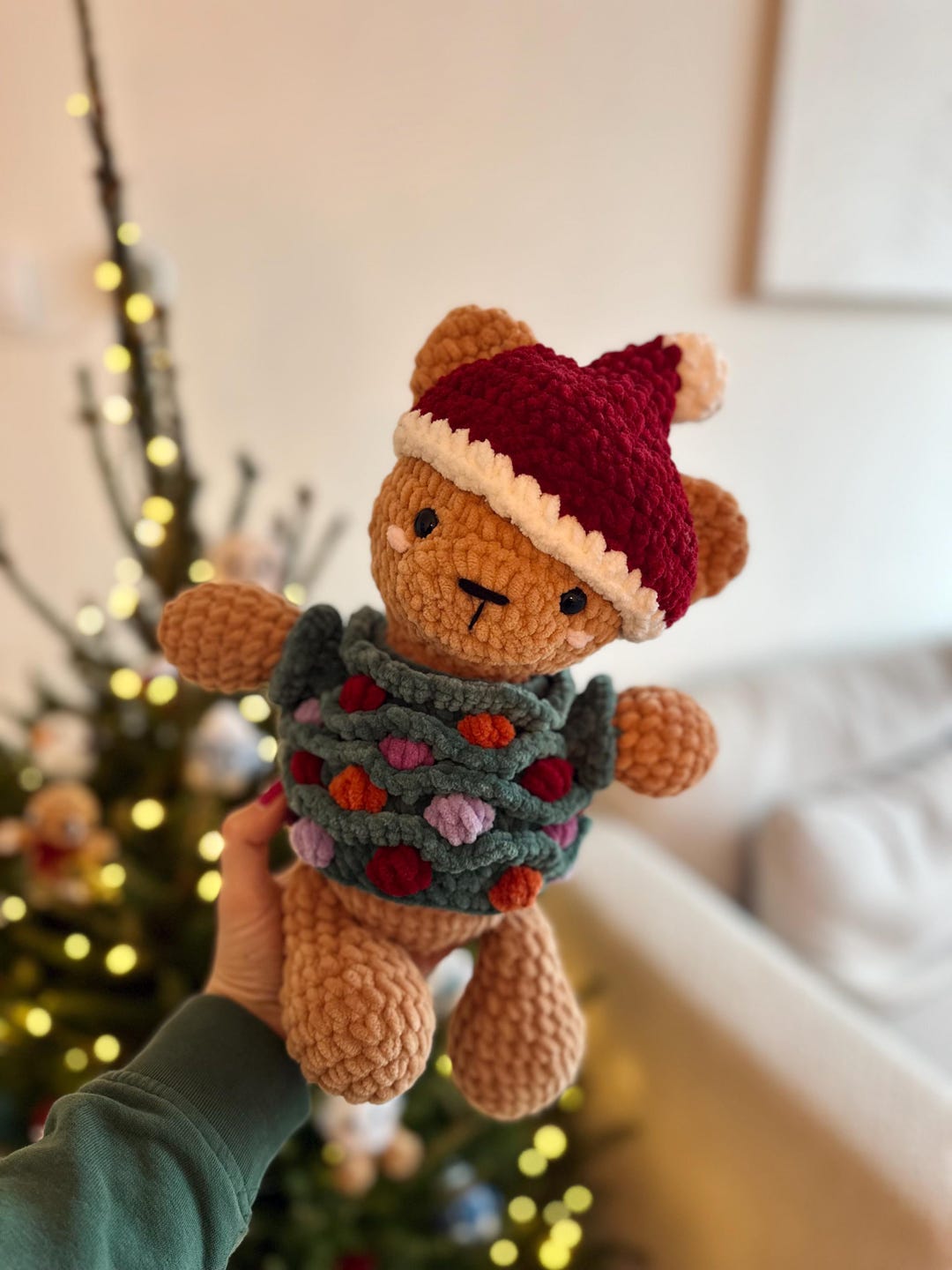 Christmas Bear Crochet Pattern - Etsy