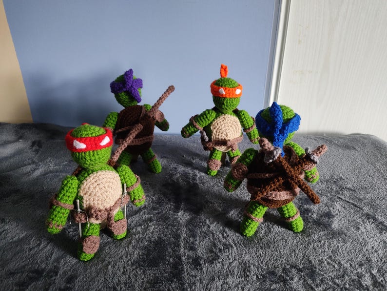 Crochet Pattern - Chibi Warrior Turtle - Amigurumi Doll - Etsy
