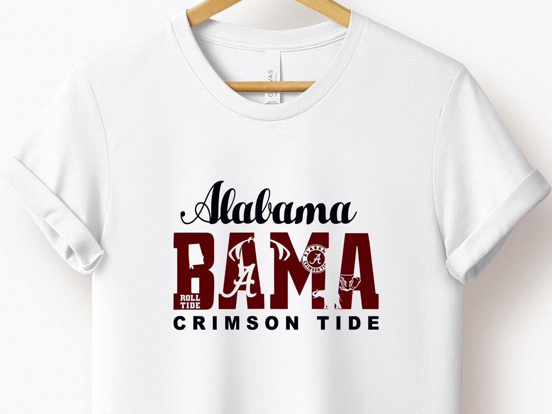 Alabama Crimson Tide T-shirt: Retro Bama Football Game Day Crewneck - Etsy