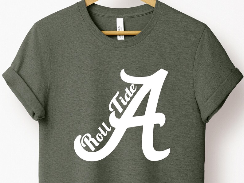 Alabama Roll Tide T-shirt: White Design, Bama Football Shirt - Etsy