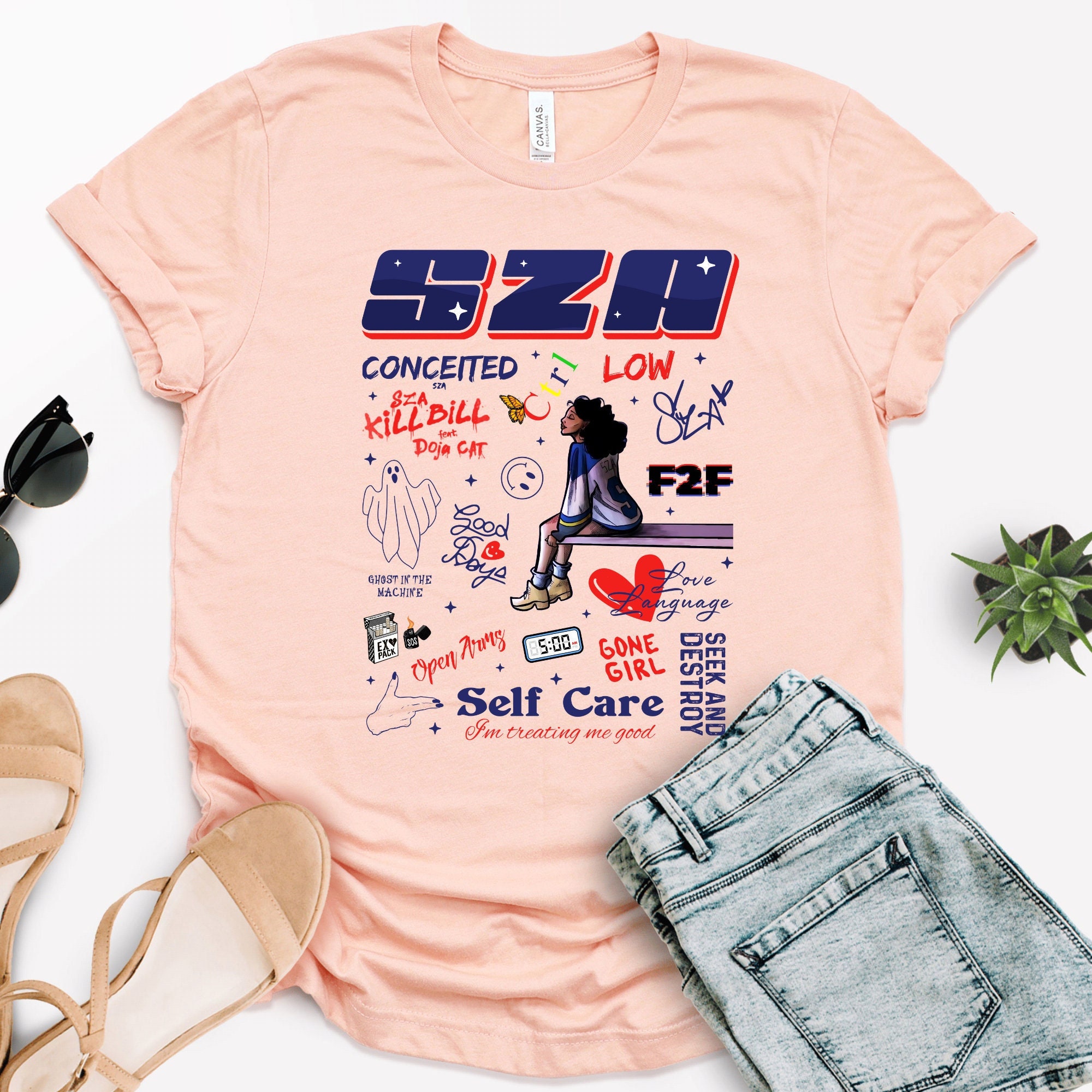 SZA SOS Tour Album Graphic Shirt, SZA Album Playlist Shirt, Kill Bill T ...