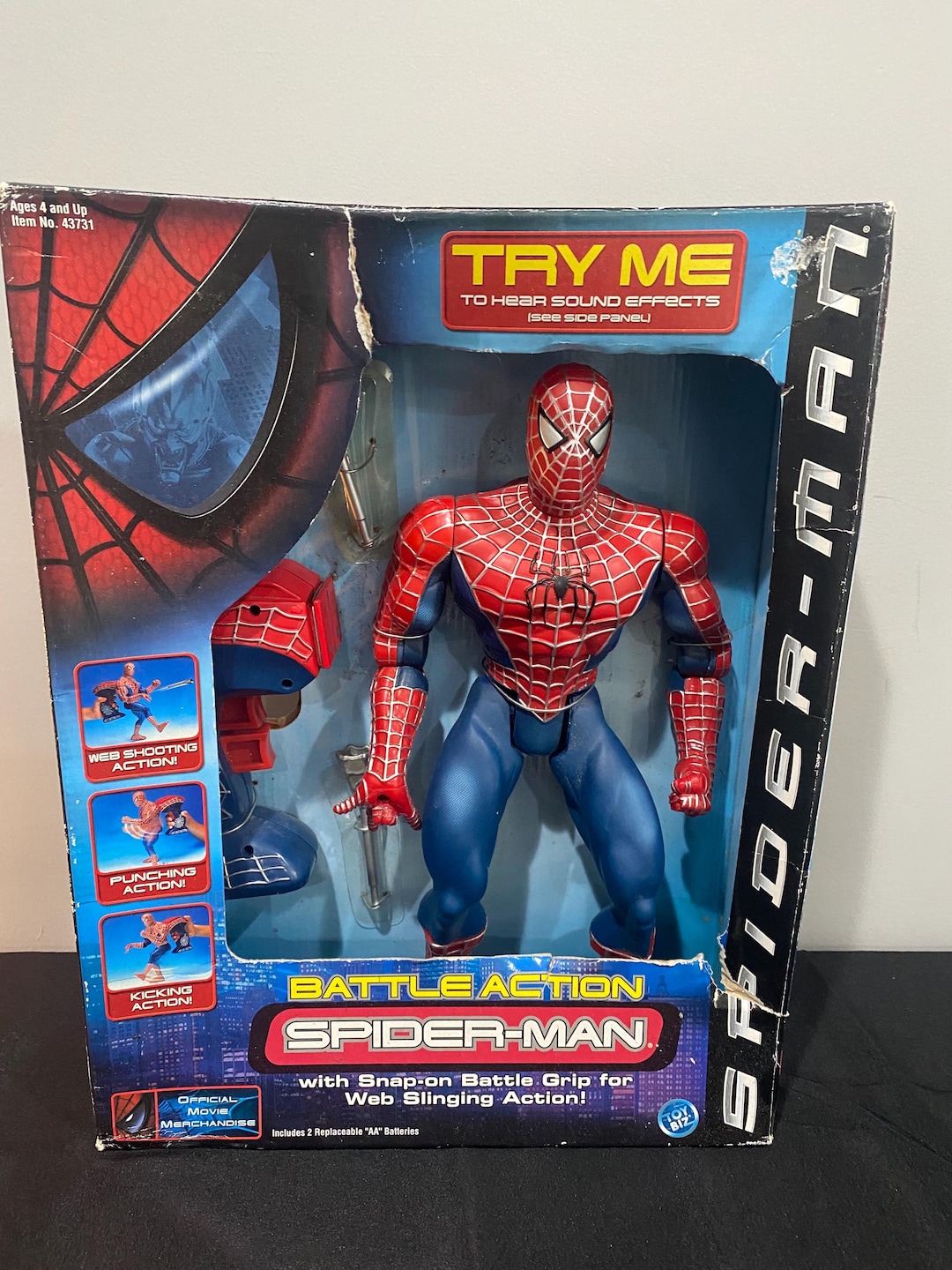 Vintage Official Movie Merchandise- Battle Action Spider- Man New in ...