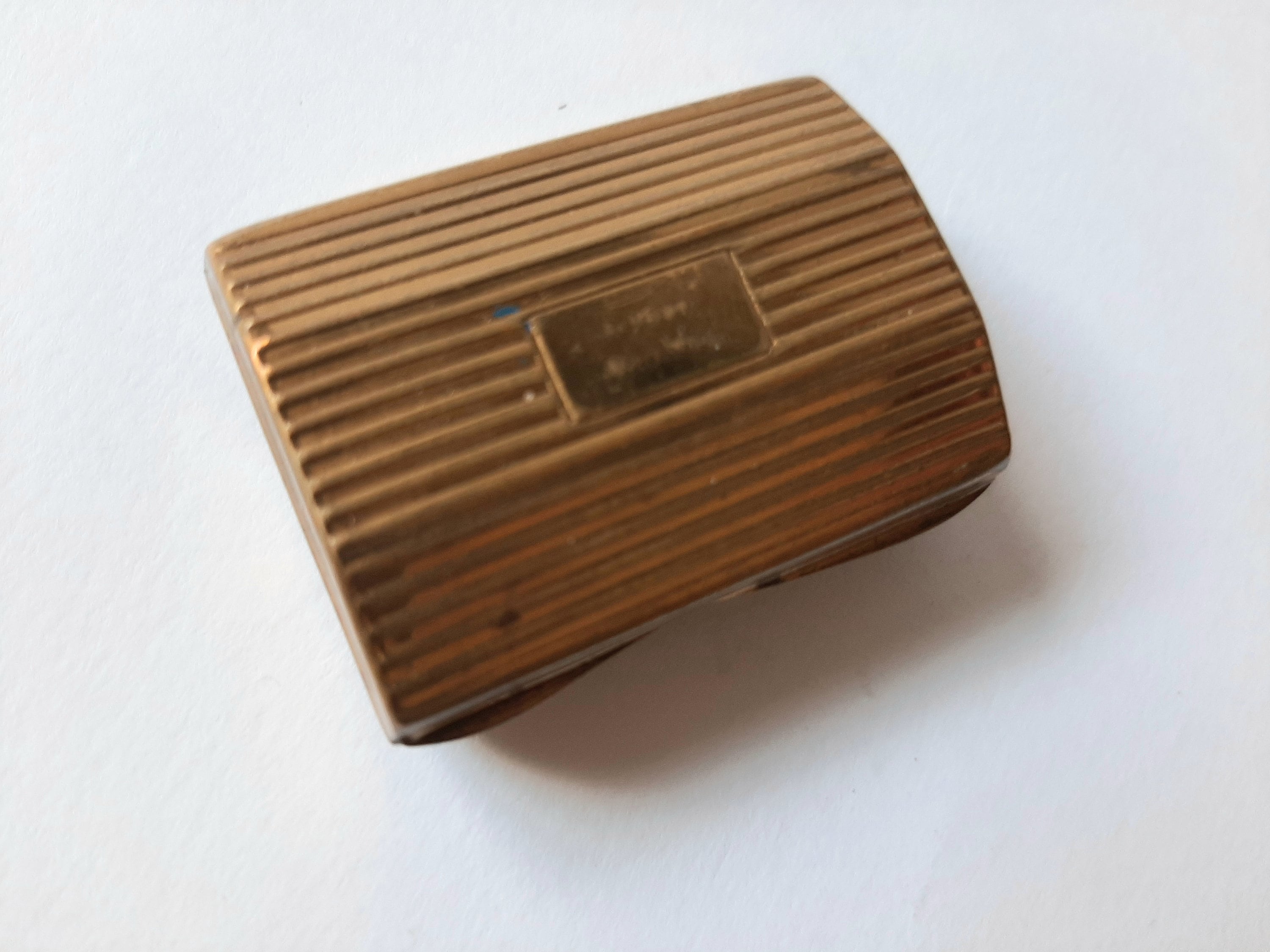 Golden Pill Box, Antique Brass Square Pill Box Mascot London, Golden ...