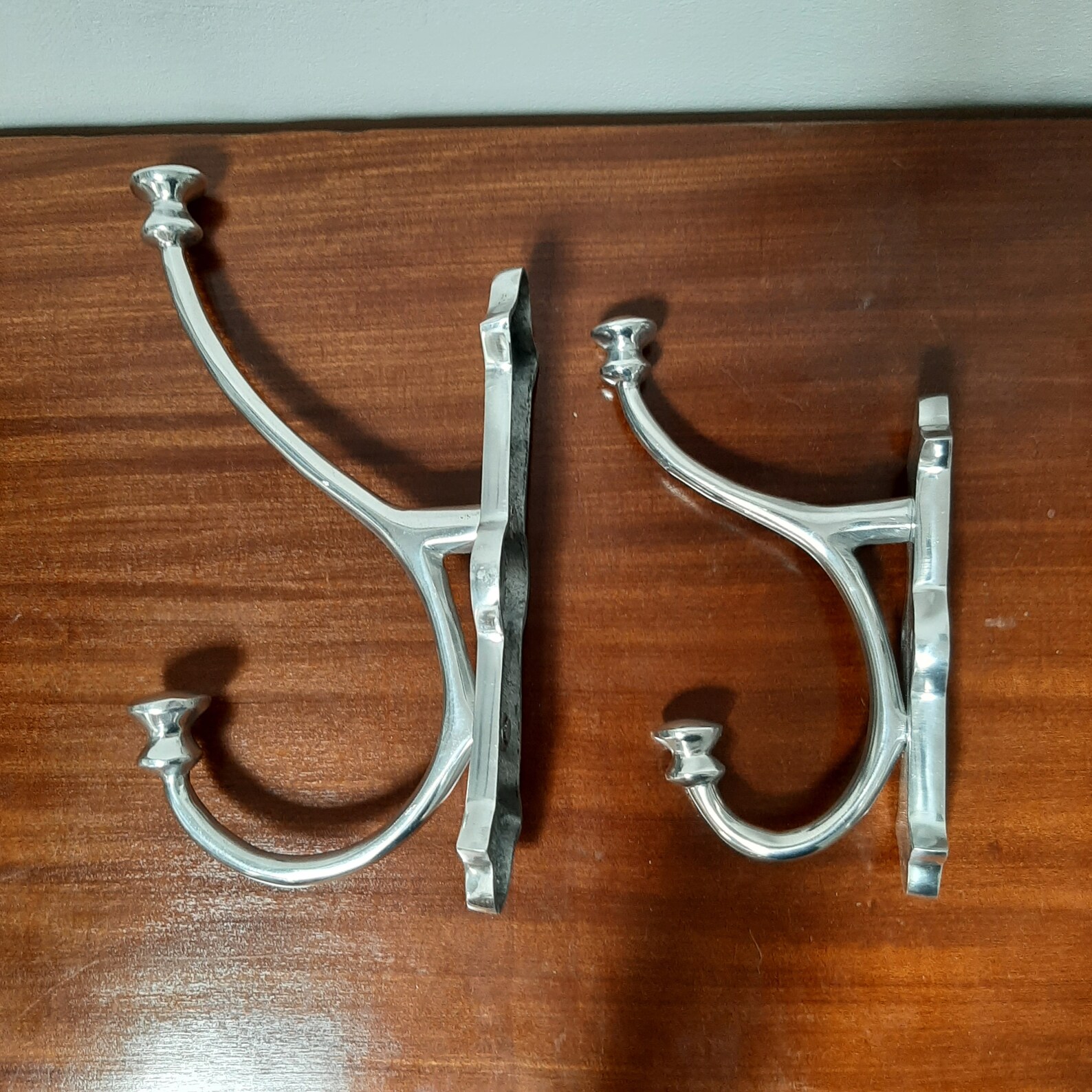 Art Deco Coat Hooks, Hook Hangers Aluminum Cast, Vintage Hooks, Metal ...
