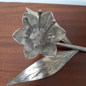 Silver Flower Ashtray, Vintage Ashtray, Flower Metal Ashtray With ...