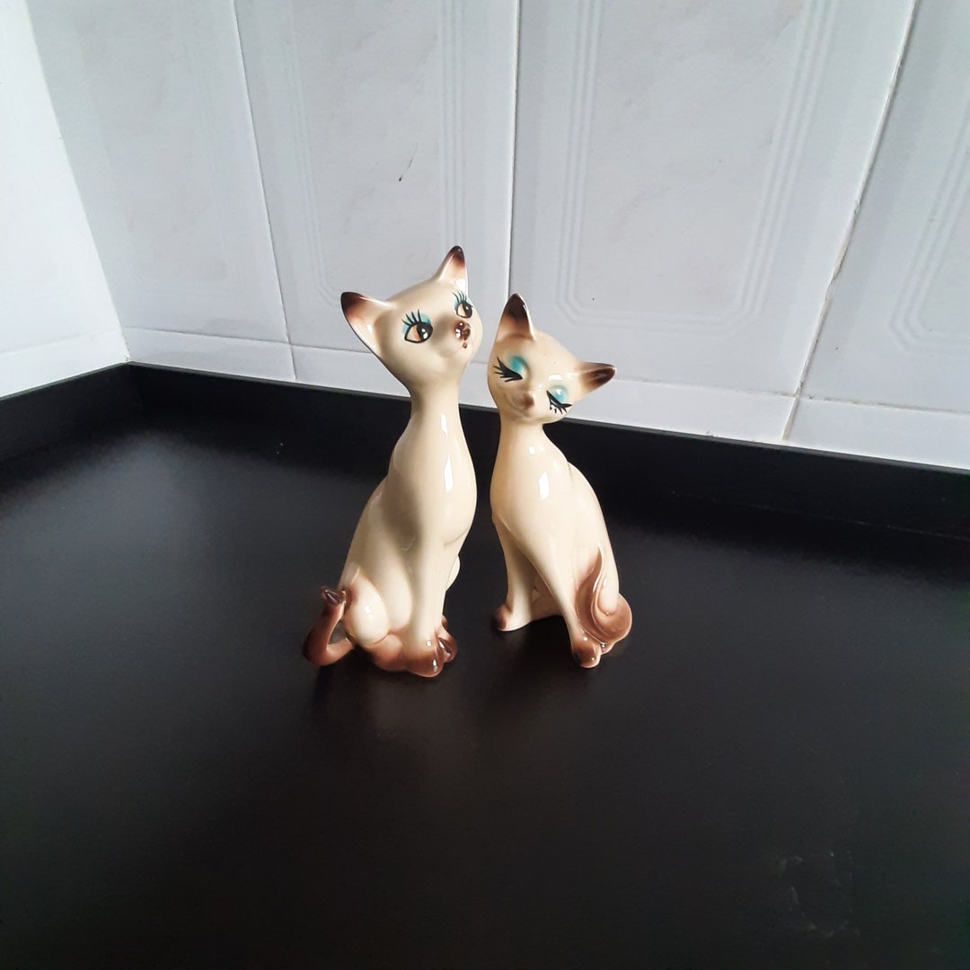 Vintage Cat Figurines, Cat Figurine, Cat Lover Gift Home Decor, Vintage ...