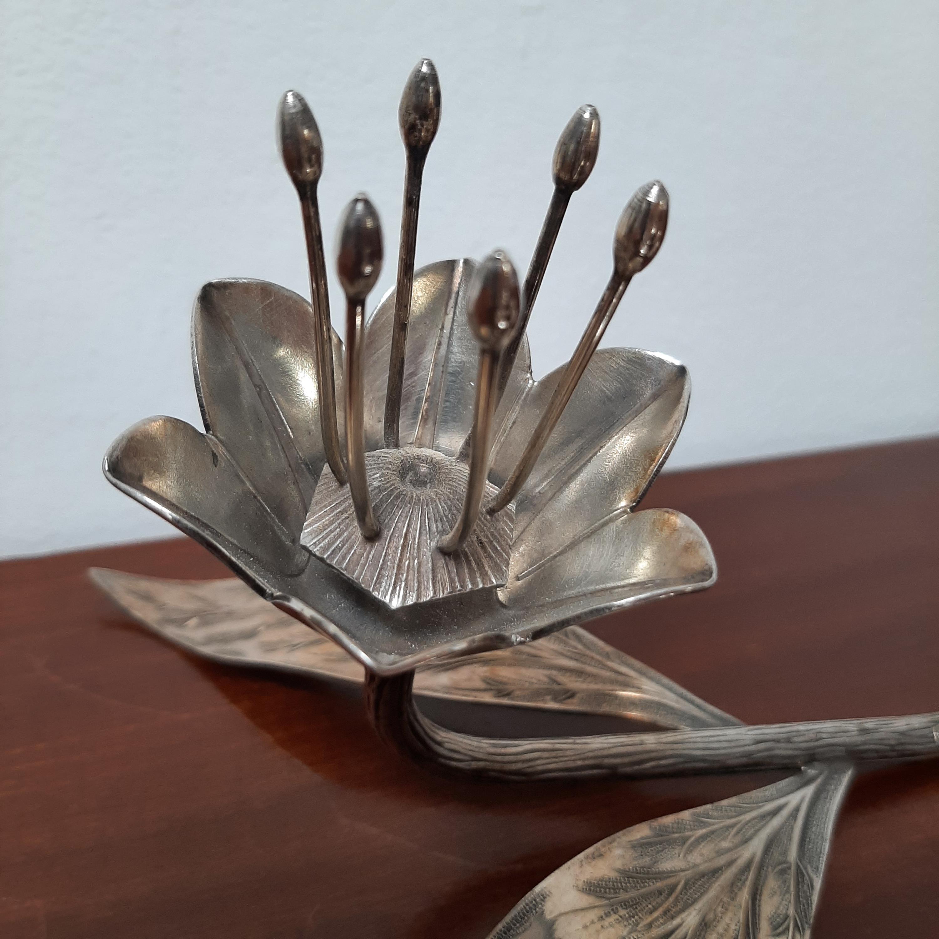 Silver Flower Ashtray, Vintage Ashtray, Flower Metal Ashtray With ...