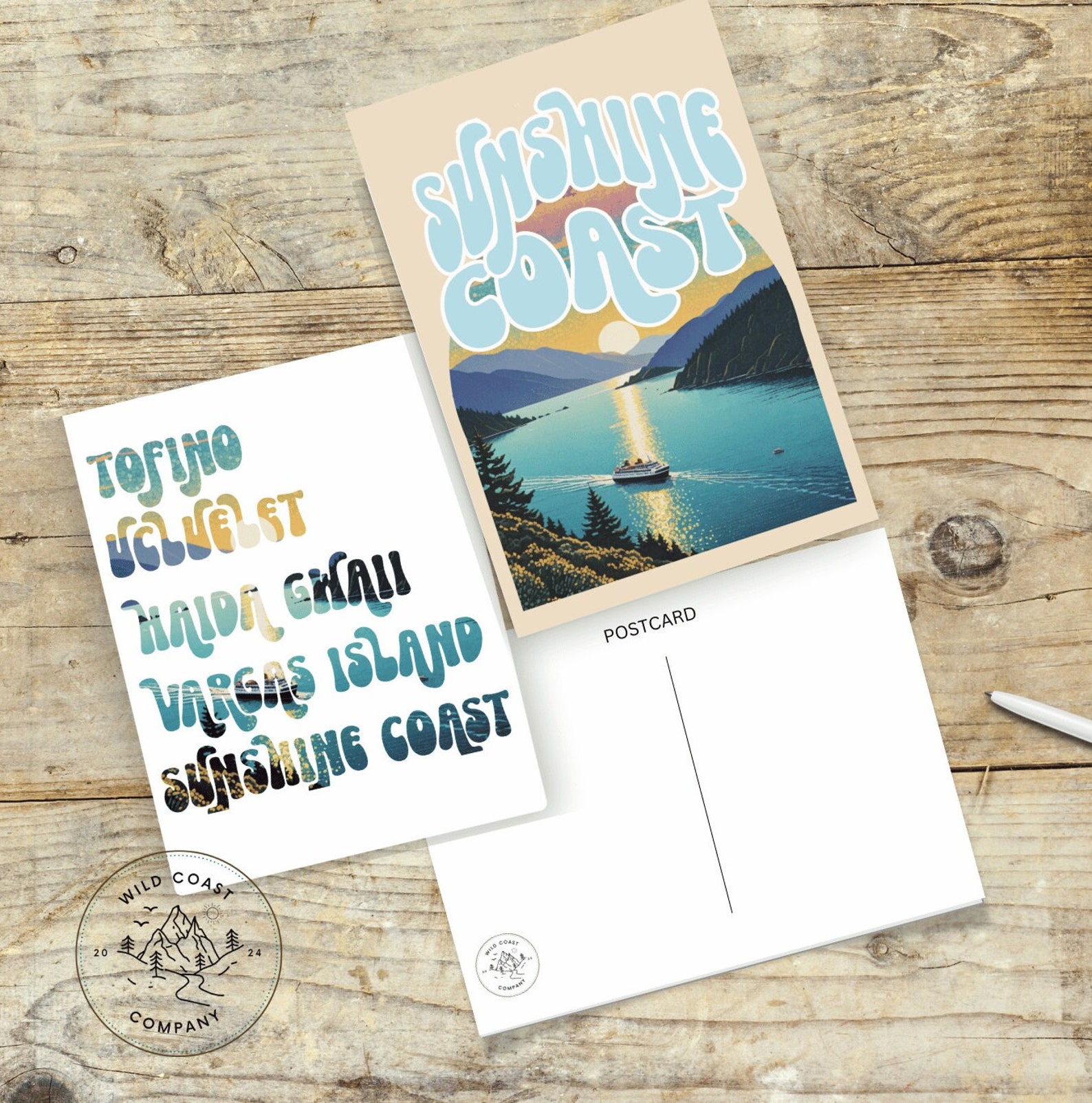 Retro BC Coast Postcards 2 Pack | Ferries | BC | British Columbia ...