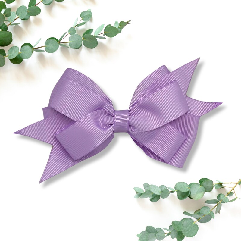 Purple Hair Bow - Etsy