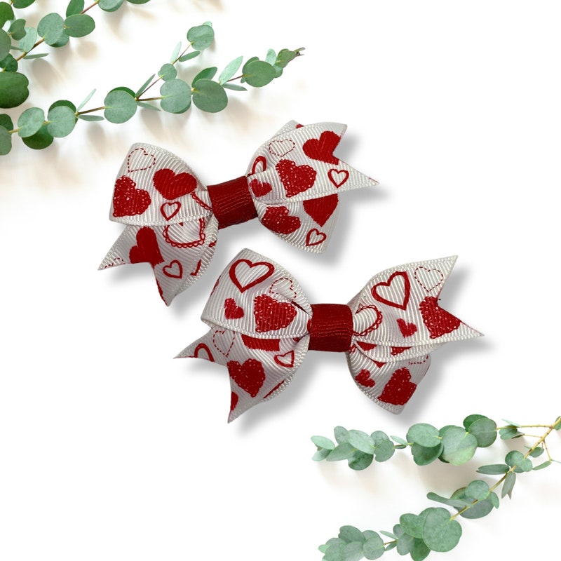 Valentine Hair Bows - Etsy