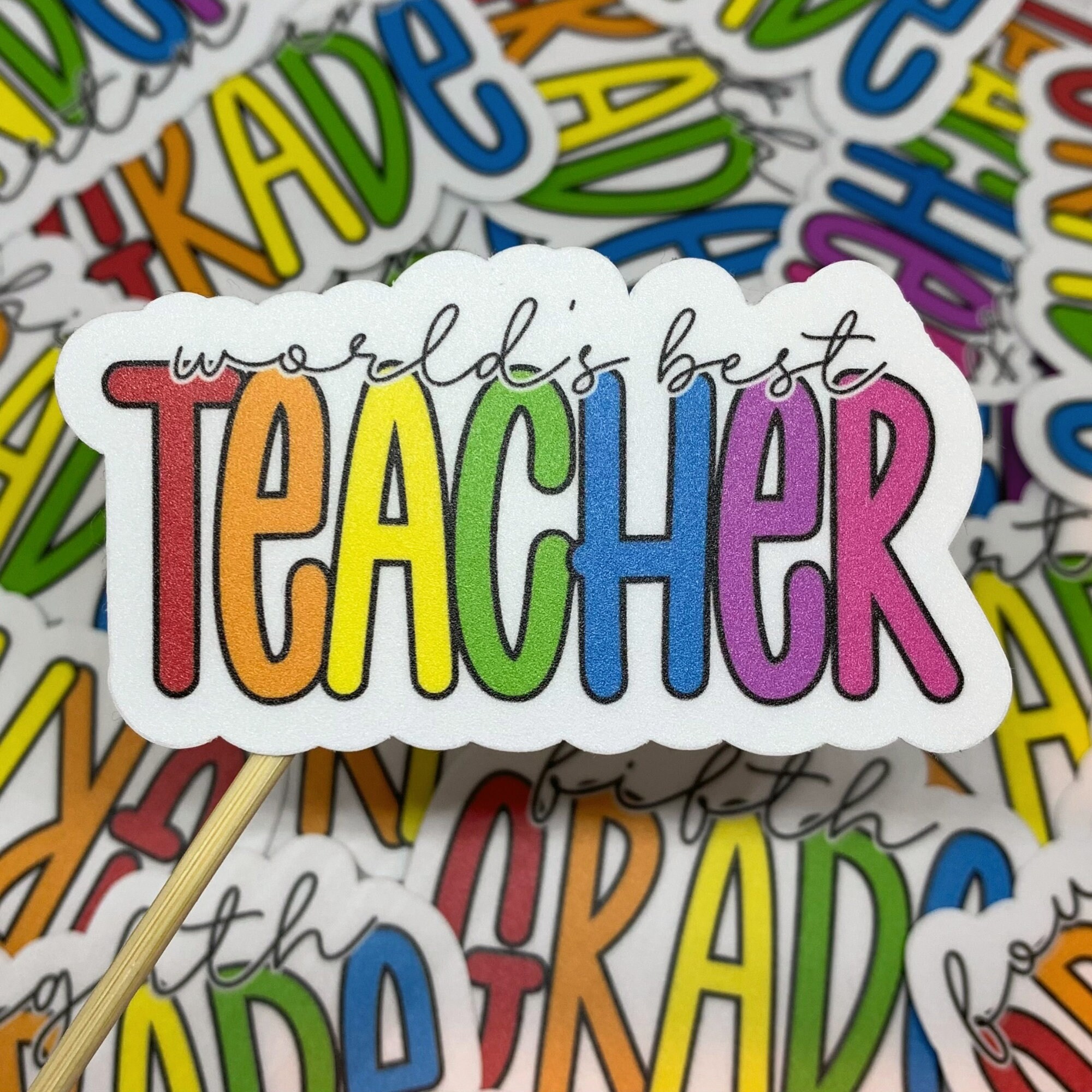 World's Best Teacher Sticker World's Best Teacher Gift Teacher Sticker ...