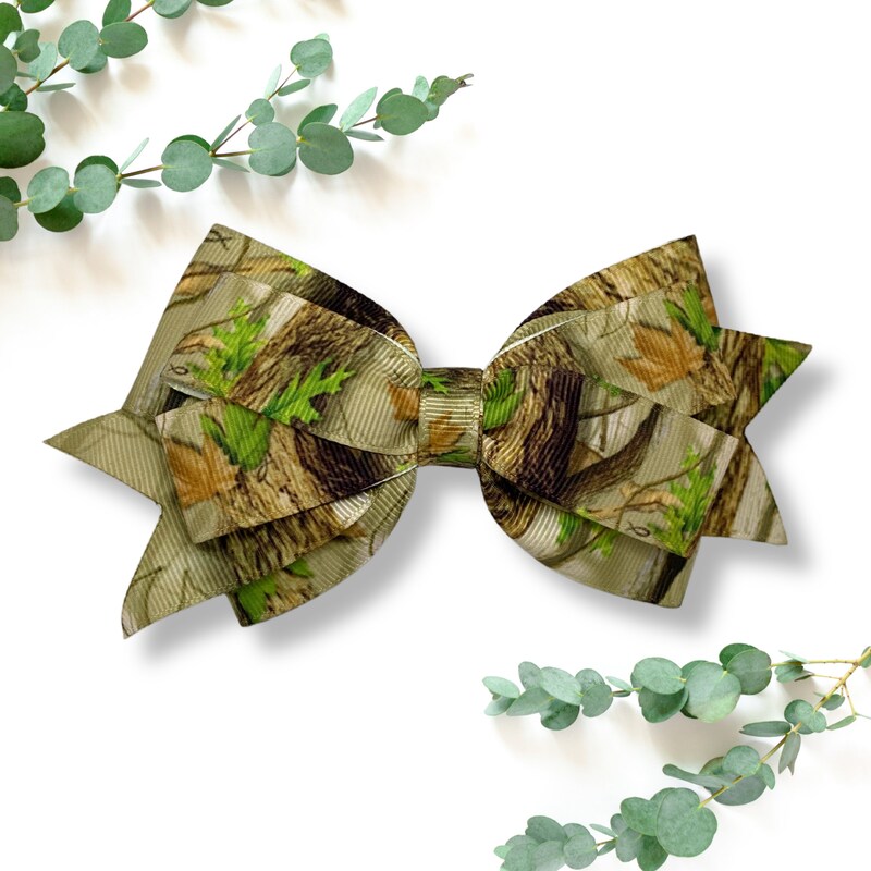 Camouflage Hair Bow - Etsy