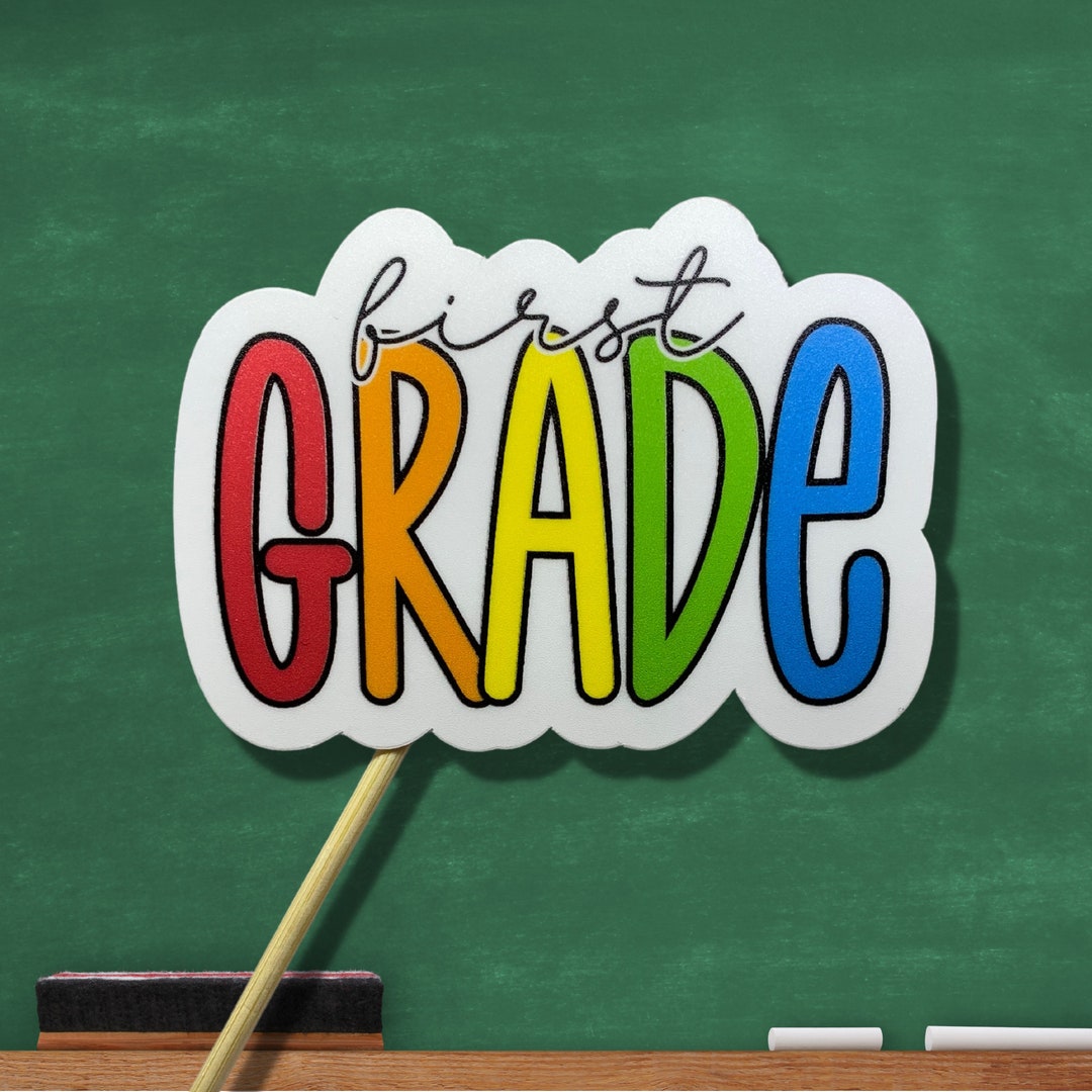 First Grade Sticker - First Grade Teacher Sticker- First Grader Sticker ...
