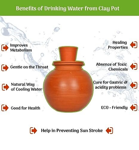 Village Decor Handmade Earthen Natural Clay Drinking Water Pot - Etsy