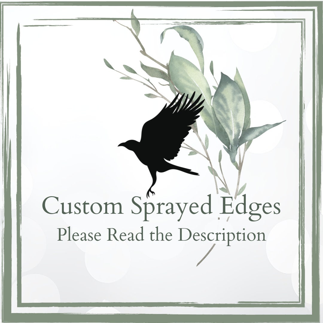 Custom Stencil Sprayed Edges - Etsy