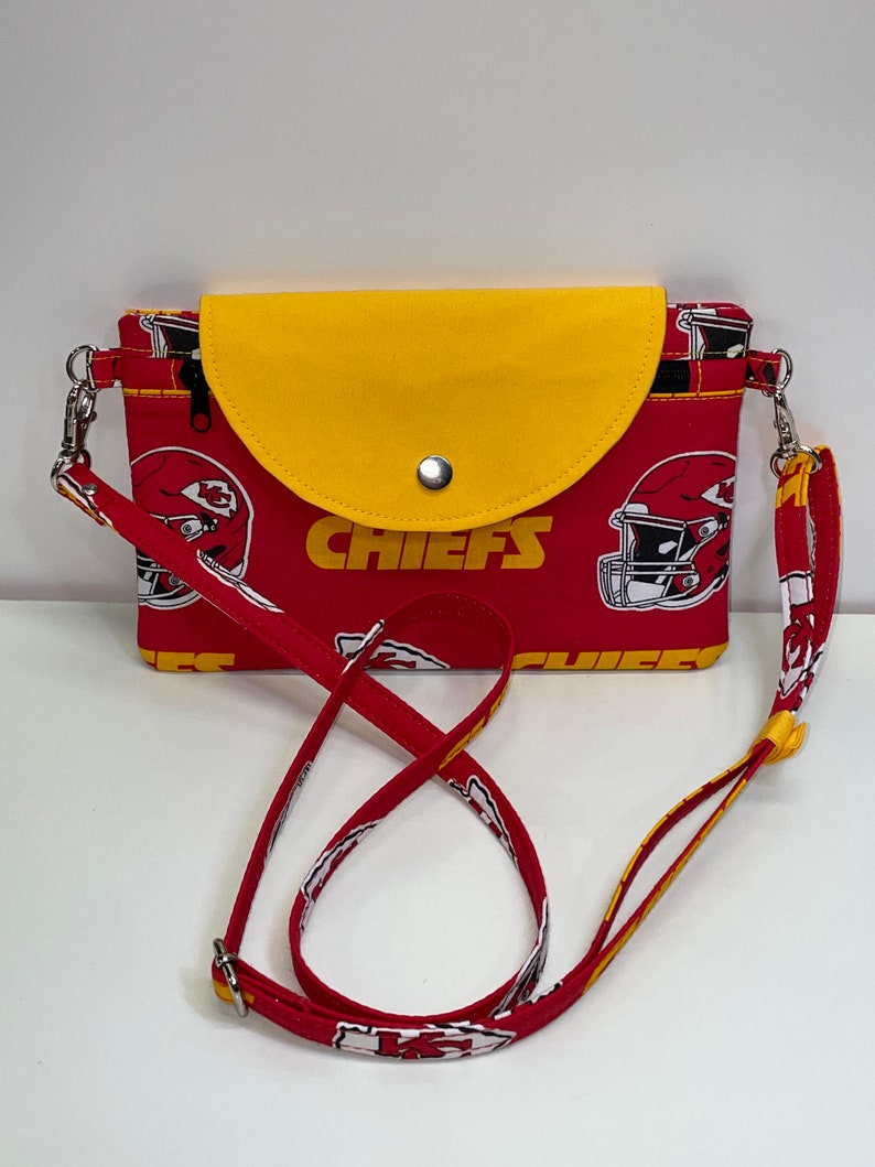 Kansas City Chiefs Handmade Crossbody Cellphone Purse W/strap - Etsy