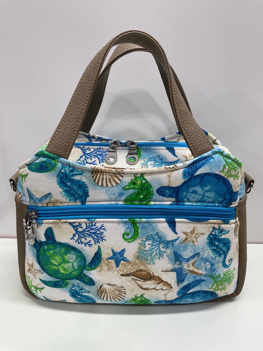 Handmade Sea Turtle Beach Bag: Faux Leather Crossbody - Etsy