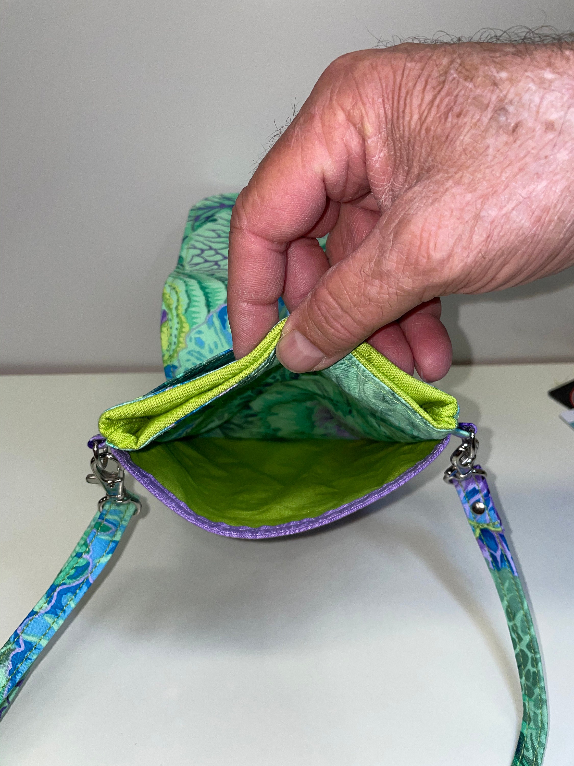 Kaffe Fassett Handmade Crossbody Cellphone Purse W/strap - Etsy