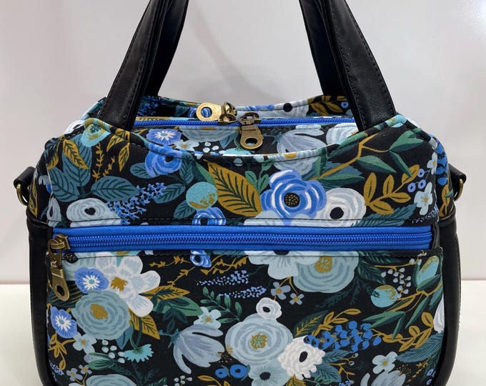 Small Tote in Rifle Paper Botanical Black Floral - Small Purse - Top ...