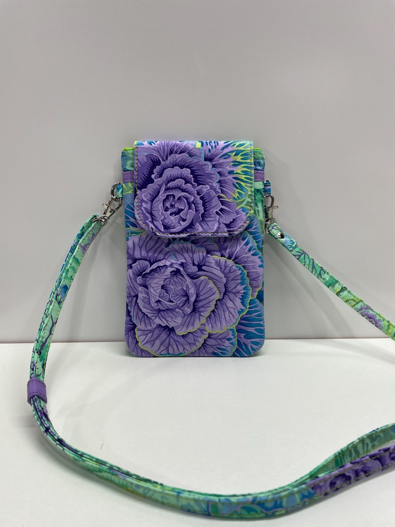 Kaffe Fassett Handmade Crossbody Cellphone Purse W/strap - Etsy