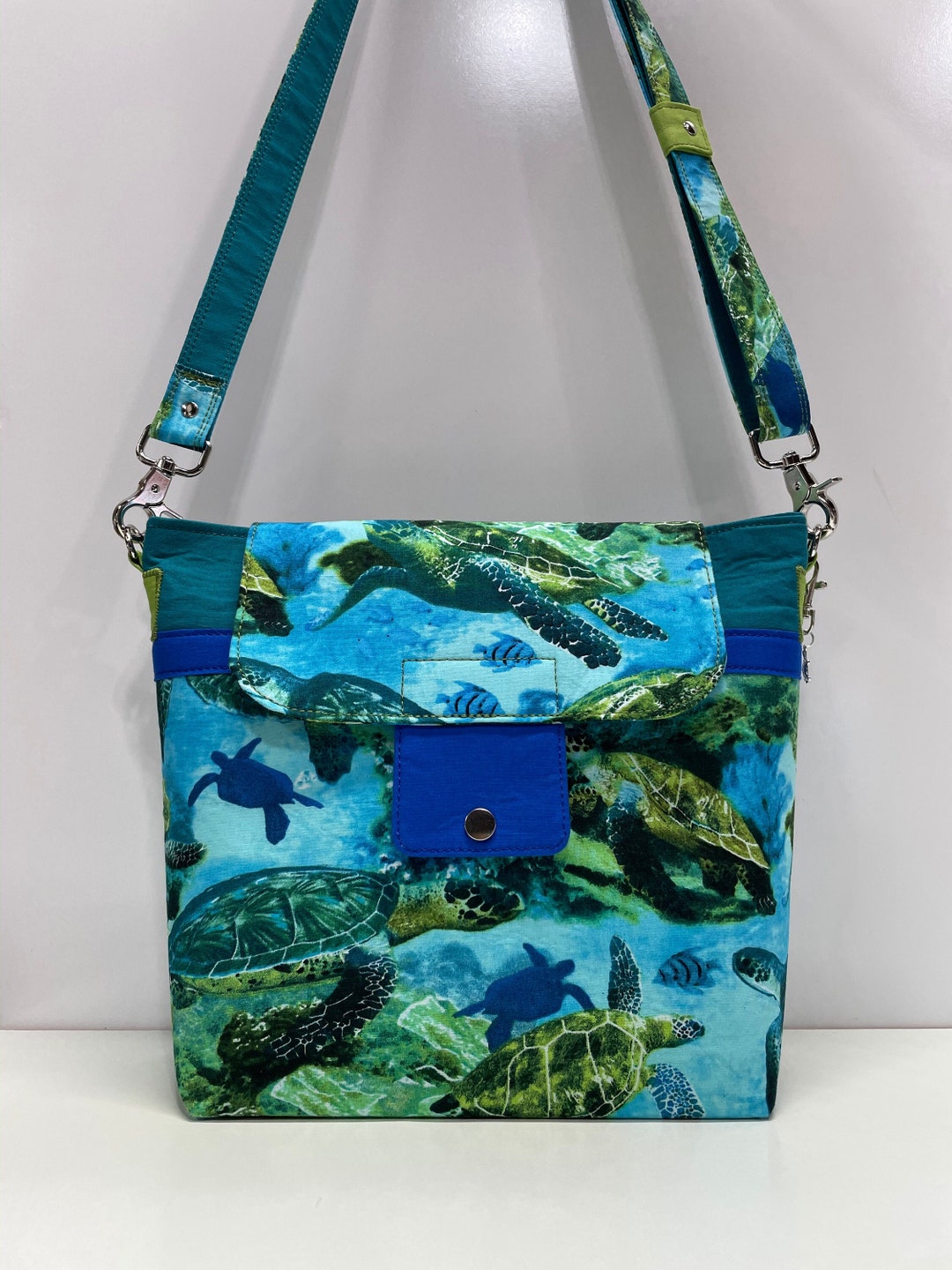 Handmade Sea Turtle Crossbody Bag: Cotton Fabric Purse - Etsy