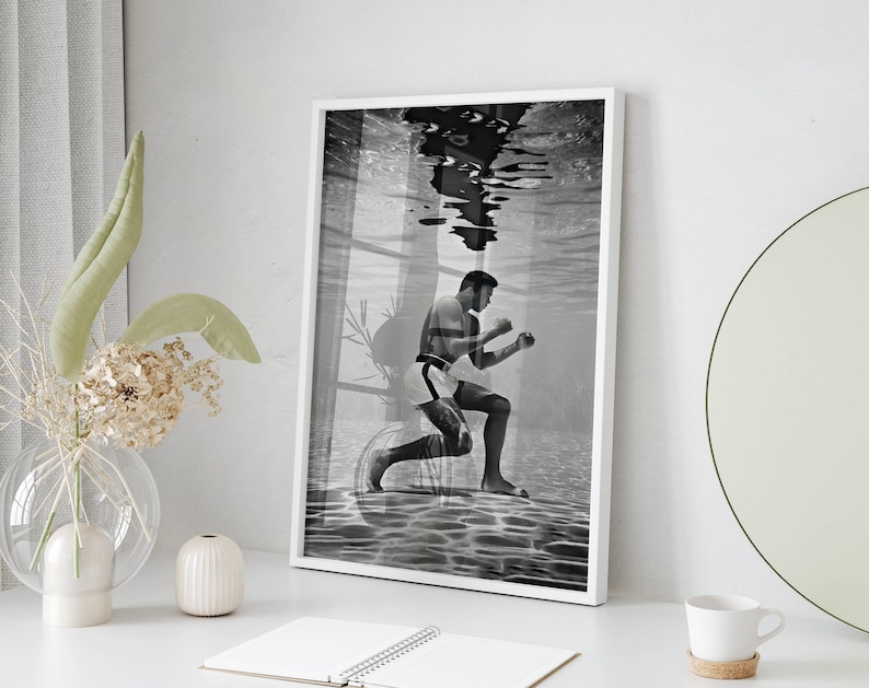 Muhammad Ali Vintage Underwater Photo Training 1961 Printable Post ...