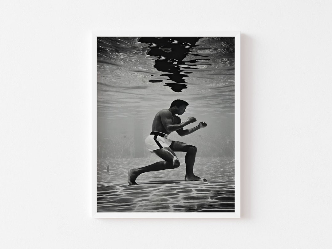 Muhammad Ali Vintage Underwater Photo Training 1961 Printable Post ...