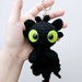 Toothless Dragon Crochet Plush, How to Train Your Dragon, Night Fury ...