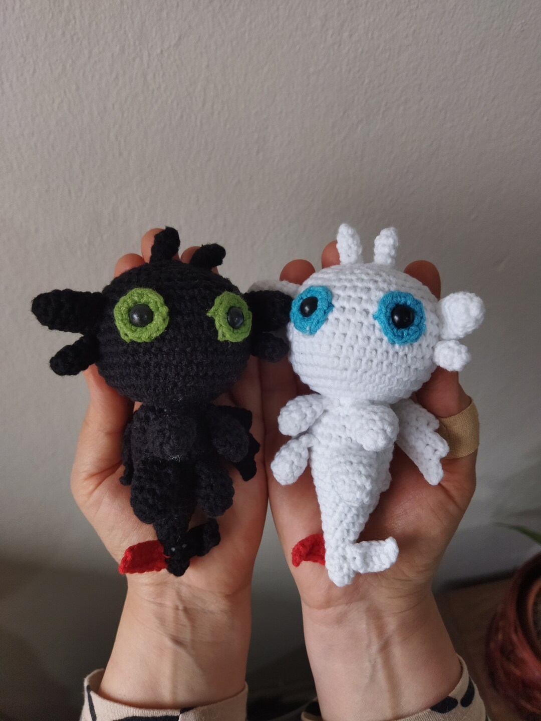 Toothless Dragon Crochet Plush, How to Train Your Dragon, Night Fury ...