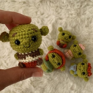 Shrek and Fiona Crochet Plush, Green Ogre, Fergus, Farkle, Felicia ...