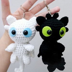 Toothless Dragon Crochet Plush, How to Train Your Dragon, Night Fury ...
