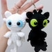Toothless Dragon Crochet Plush, How to Train Your Dragon, Night Fury ...