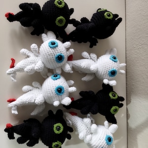 Toothless Dragon Crochet Plush, How to Train Your Dragon, Night Fury ...