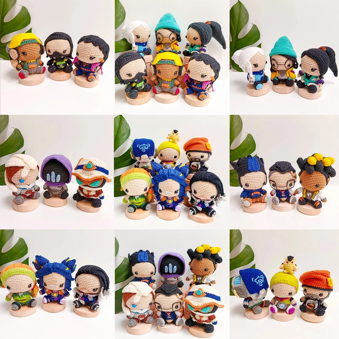 Valonrat Crochet Plush, Omen, Killjoy, Chamber, Sova, Reyna, Jett, Raze ...