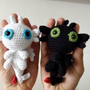 Toothless Dragon Crochet Plush, How to Train Your Dragon, Night Fury ...