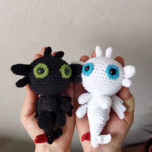 Toothless Dragon Crochet Plush, How to Train Your Dragon, Night Fury ...
