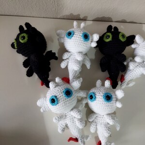 Toothless Dragon Crochet Plush, How to Train Your Dragon, Night Fury ...
