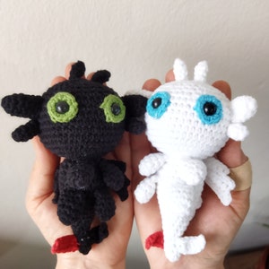 Toothless Dragon Crochet Plush, How to Train Your Dragon, Night Fury ...