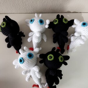 Toothless Dragon Crochet Plush, How to Train Your Dragon, Night Fury ...