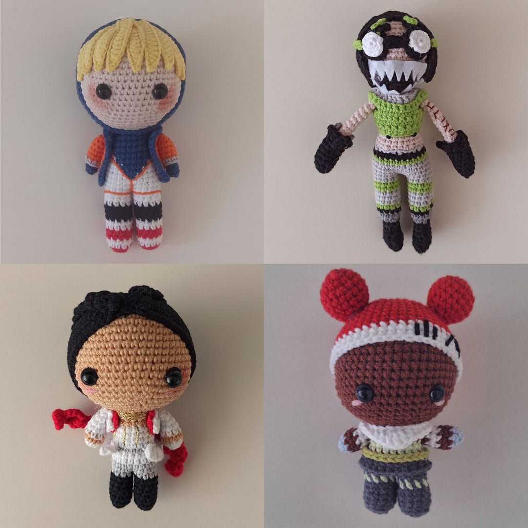 Apex Legends Crochet Plush, Lifeline, Wattson, Wraith, Loba, Robot ...