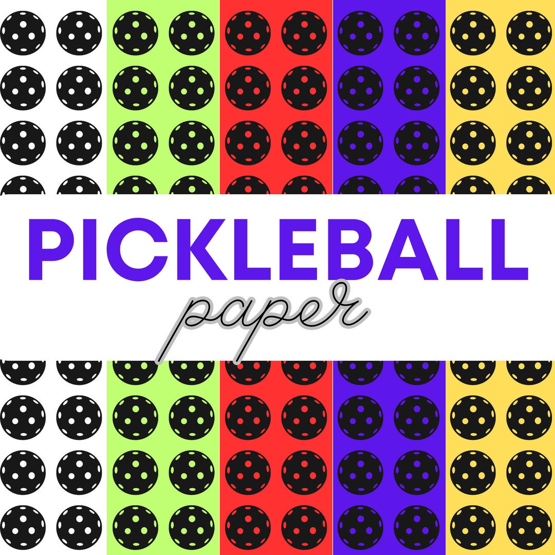 Pickleball Paper Download DIGITAL ITEM - Etsy