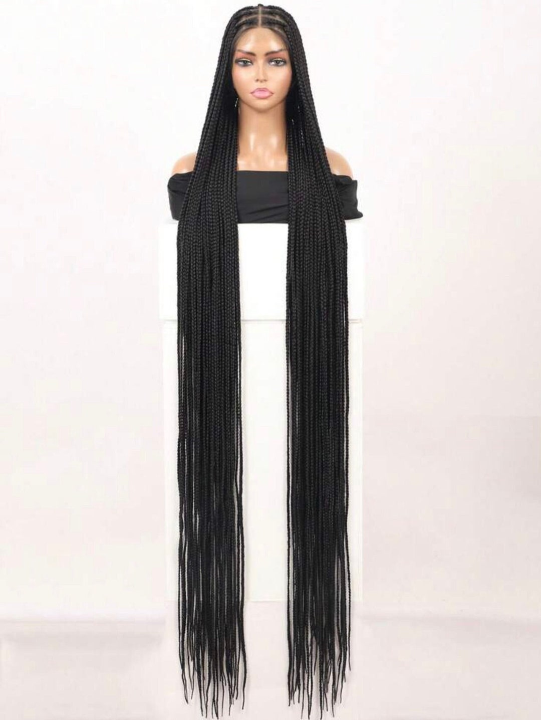 Full Lace Wig Frontal Box Braided Wigs Knotless Cornrow - Etsy