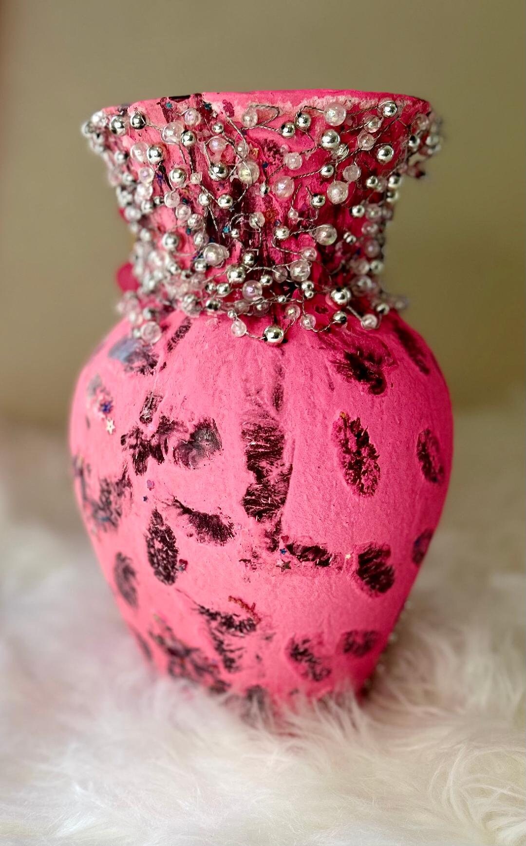 Bling Vase, Girly Vase, Matte Vase, Girly Gifts, Gift for Her, Pink ...