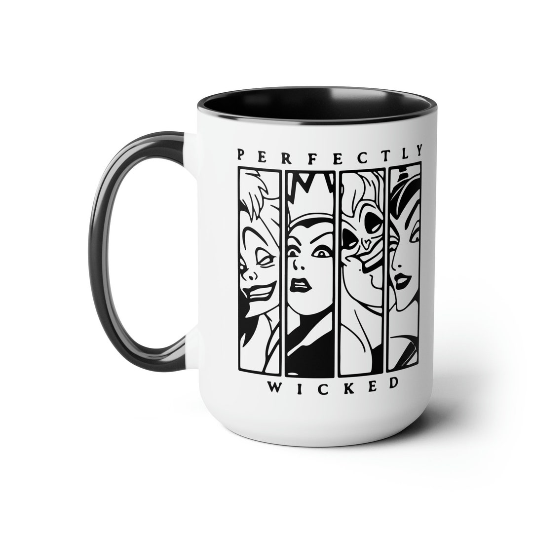 Perfectly Wicked Disney Villains Coffee Mug, 15oz - Etsy